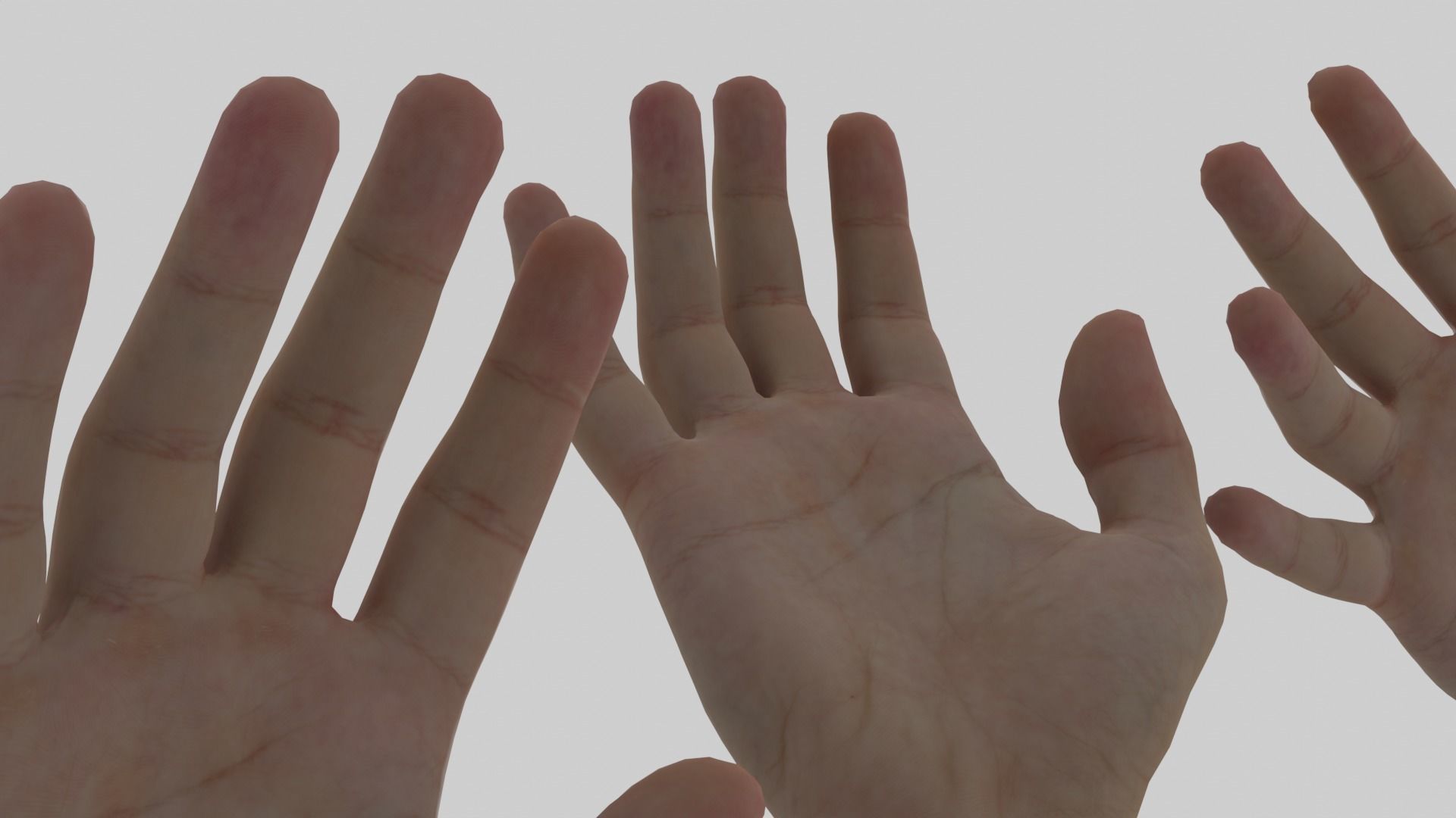 3D model Hand model Photorealistic with Nails Low-poly VR / AR / low ...