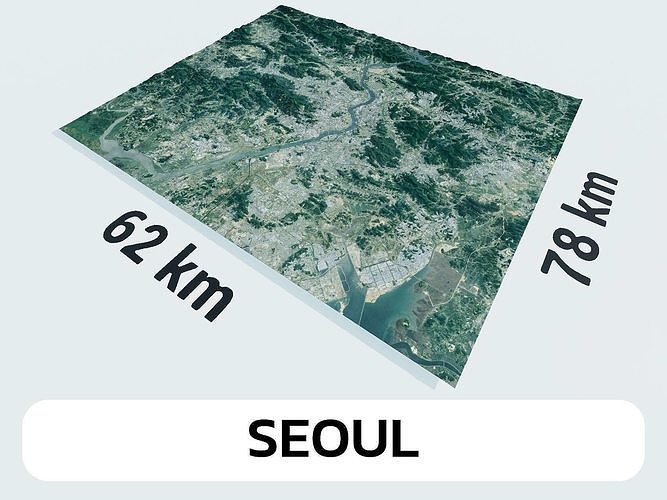 Seoul South Korea City Landscape 3D Model 3D model | CGTrader