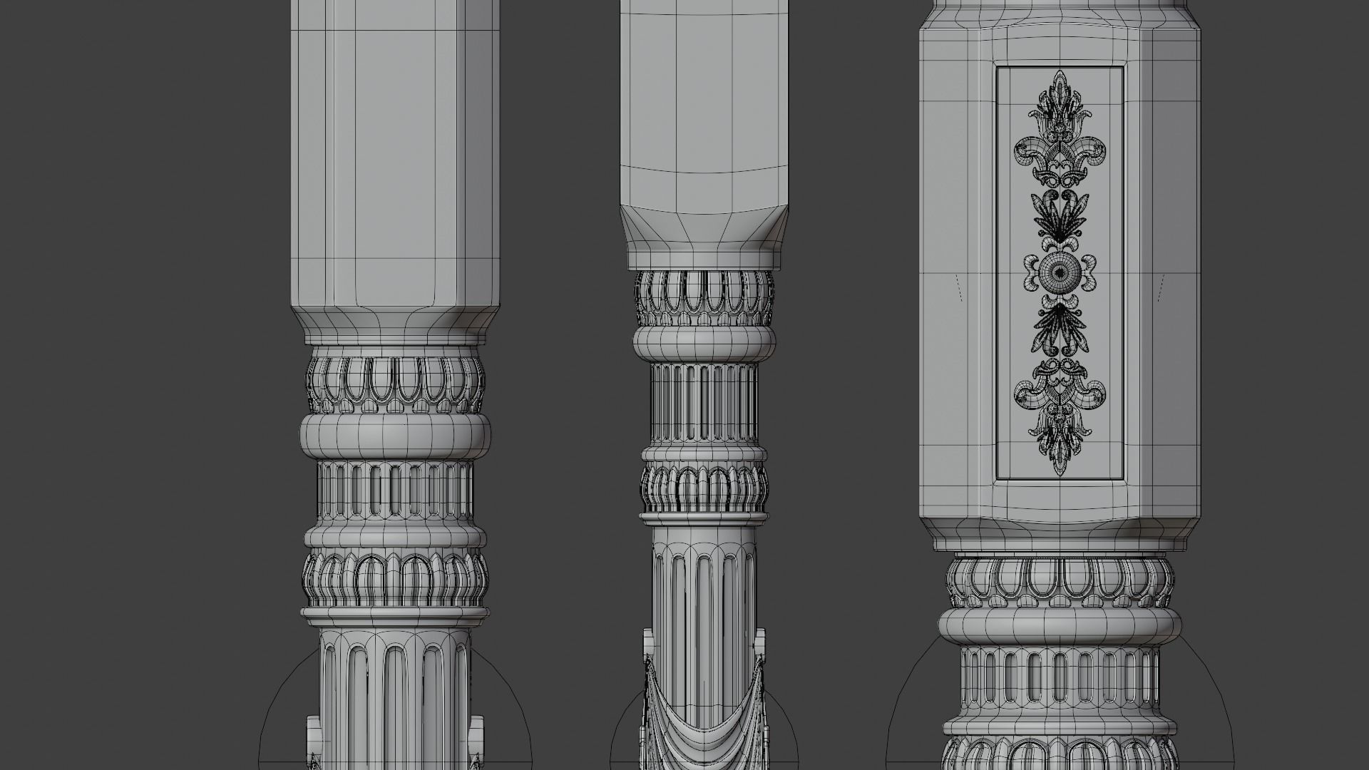 Balusters collection part 2 free 3D model | CGTrader