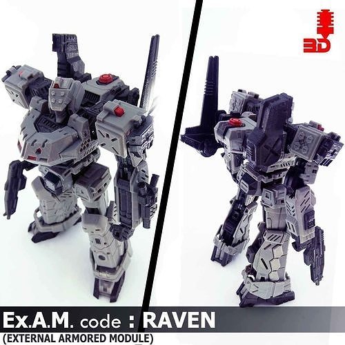 ARMORED CORE LAST RAVEN MECHA 3DPRINT ARTICULATED ACTION FIGURE 3D ...