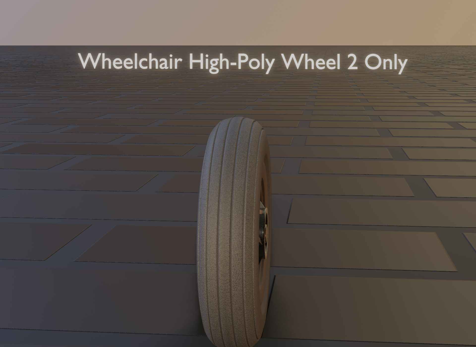 Wheelchair Wheel 2 Only with procedural PBR material 3D model | CGTrader