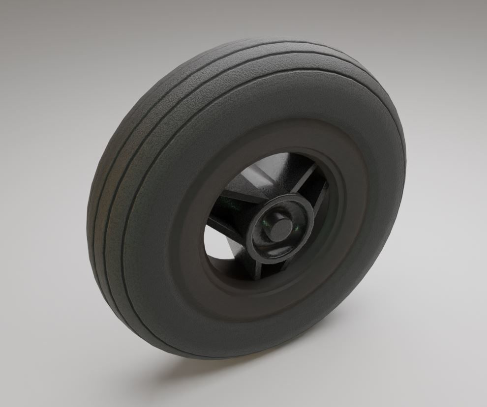 Wheelchair Wheel 2 Only with procedural PBR material 3D model | CGTrader