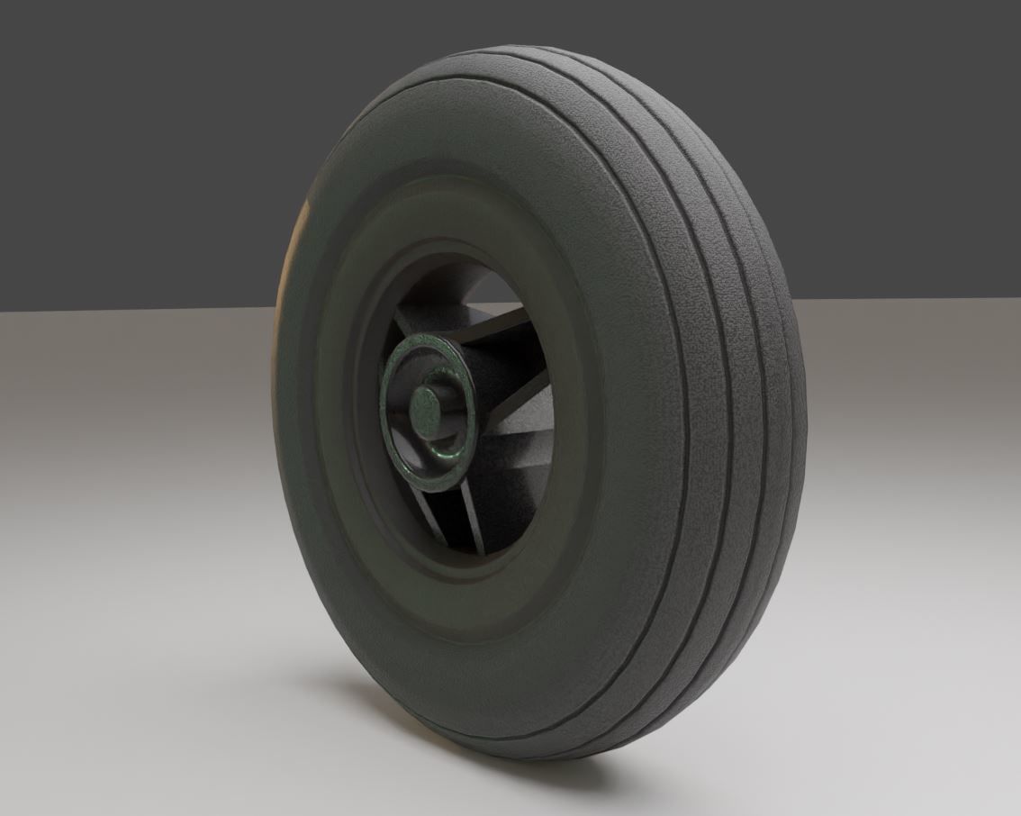Wheelchair Wheel 2 Only with procedural PBR material 3D model | CGTrader
