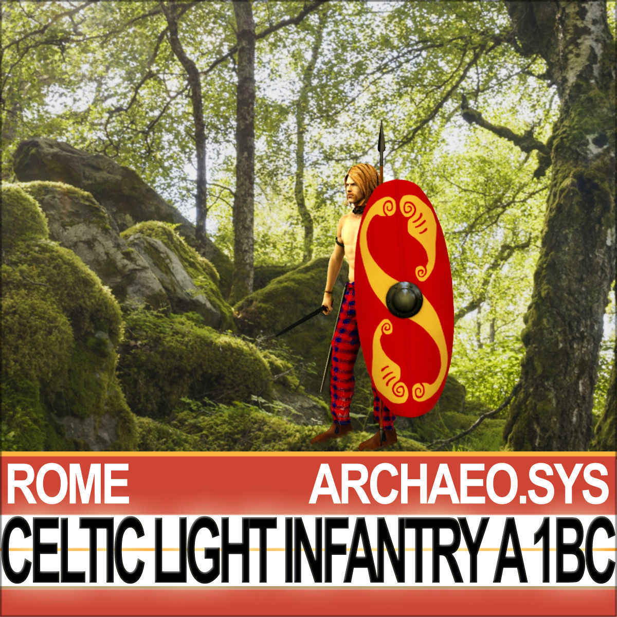 Ancient Celtic Light Infantry A 1BC with Poser Daz Props 3D model ...