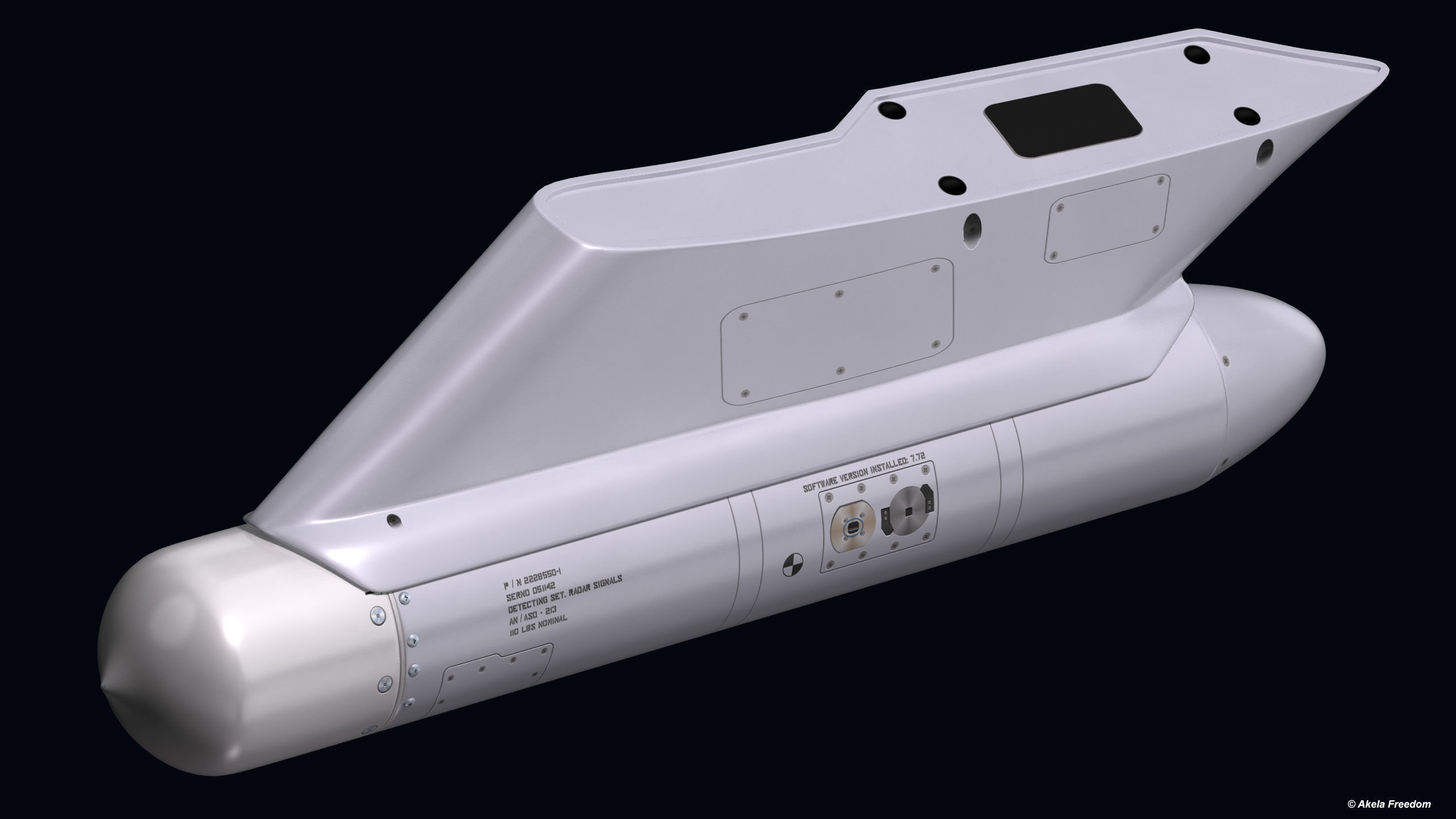 HARM Targeting System ASQ-213A 3D model | CGTrader