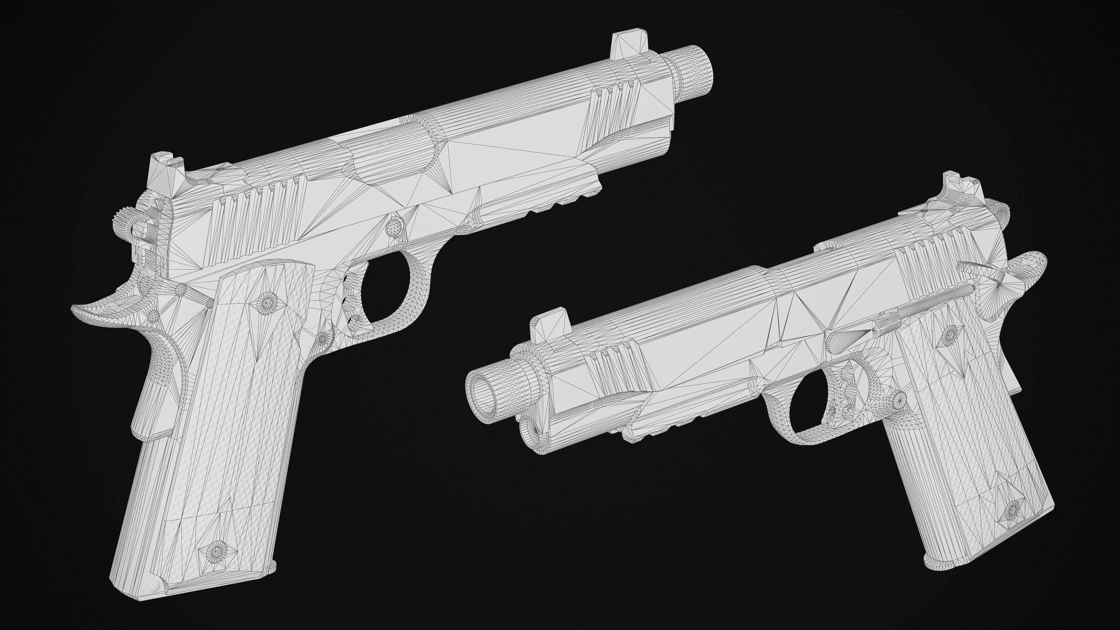 3D model 1911 pistols VR / AR / low-poly | CGTrader