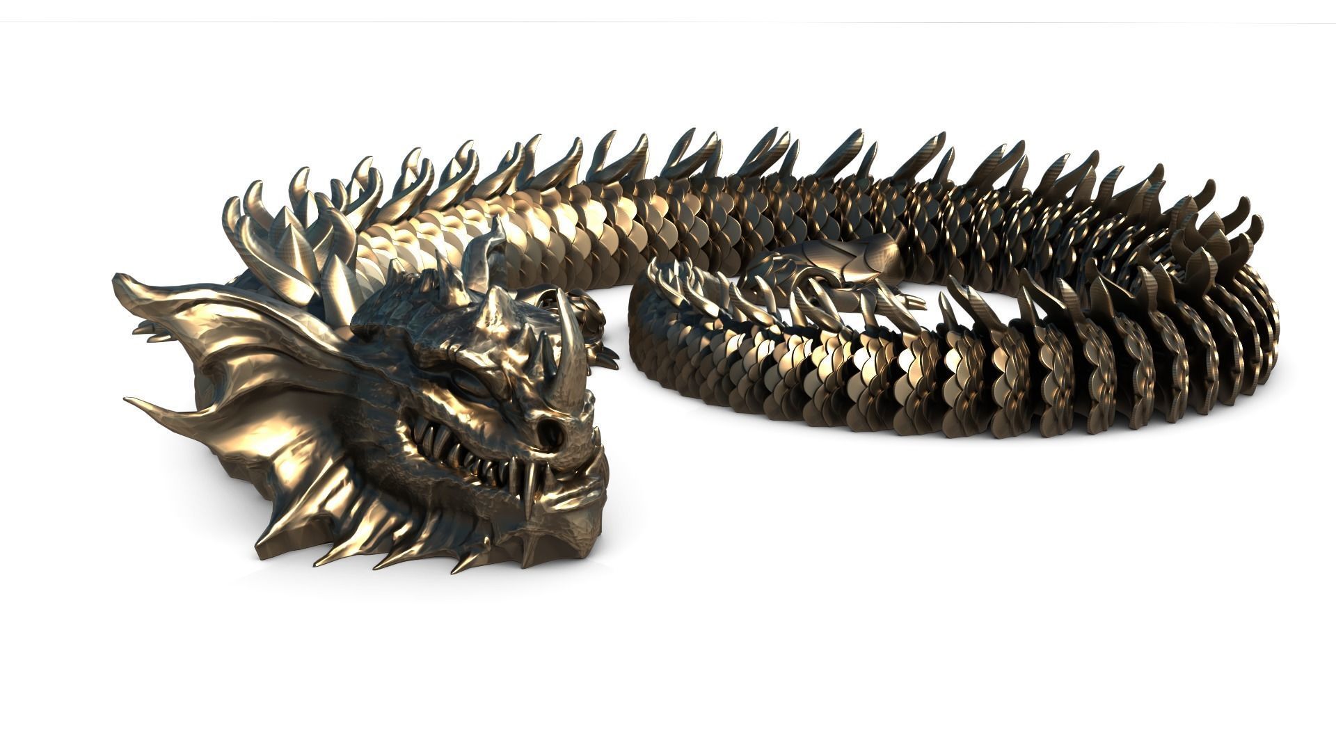 Articulated Dragon 01 3D model 3D printable | CGTrader