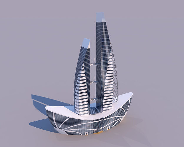0124 - Boat Skyscraper 3D model | CGTrader
