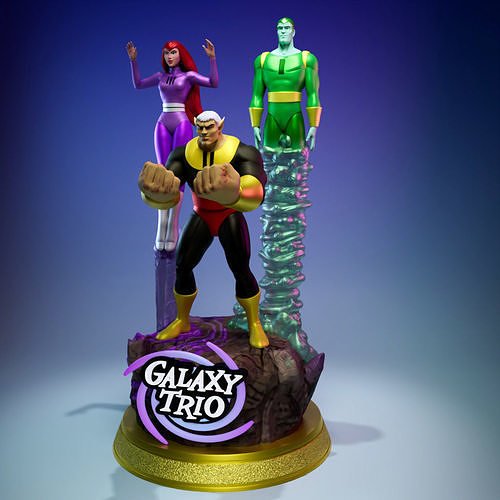 Galaxy Trio 3D model 3D printable | CGTrader