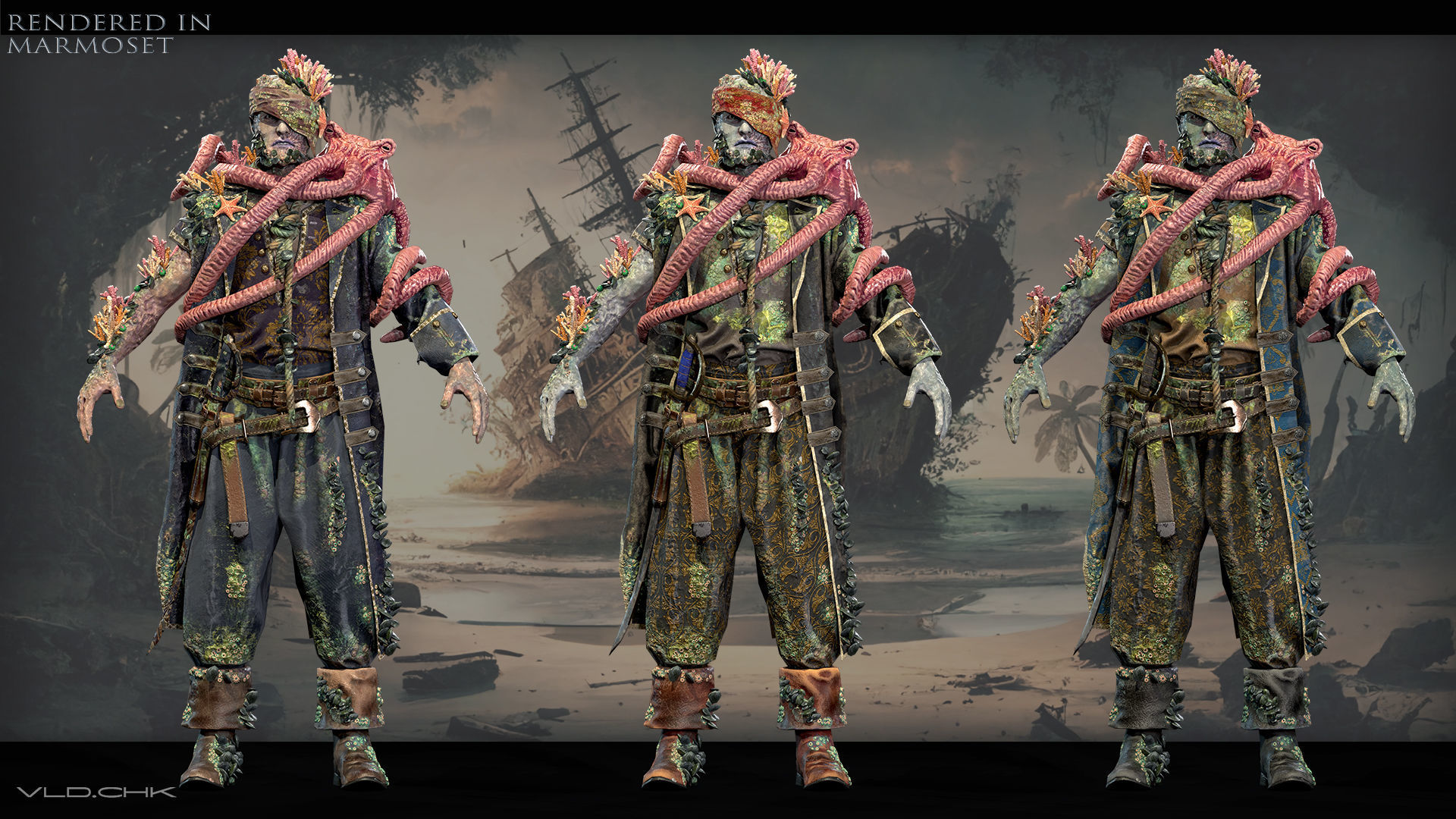3D model William Davis Pirate VR / AR / low-poly | CGTrader
