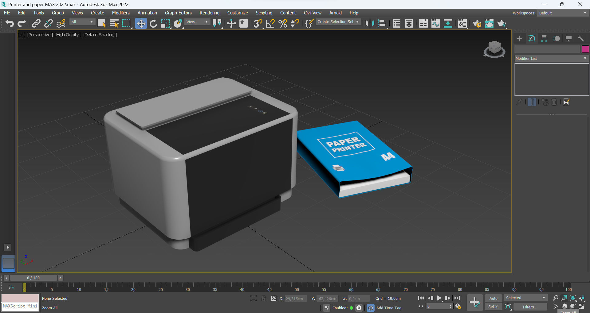 3D model Printer and paper VR / AR / low-poly | CGTrader
