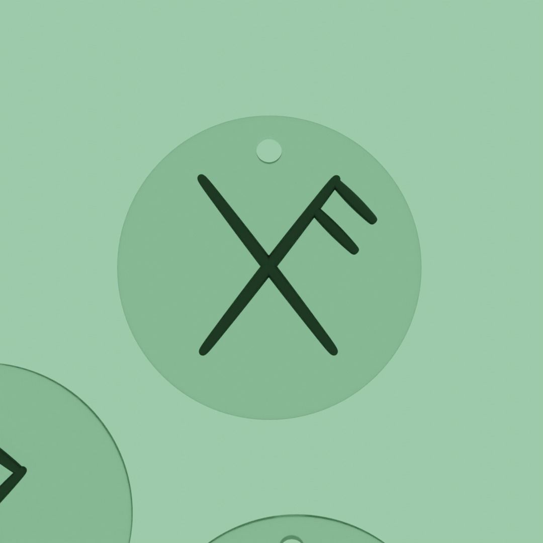 8 Viking Runes Keychain 3D Printable Model 3D model 3D printable | CGTrader