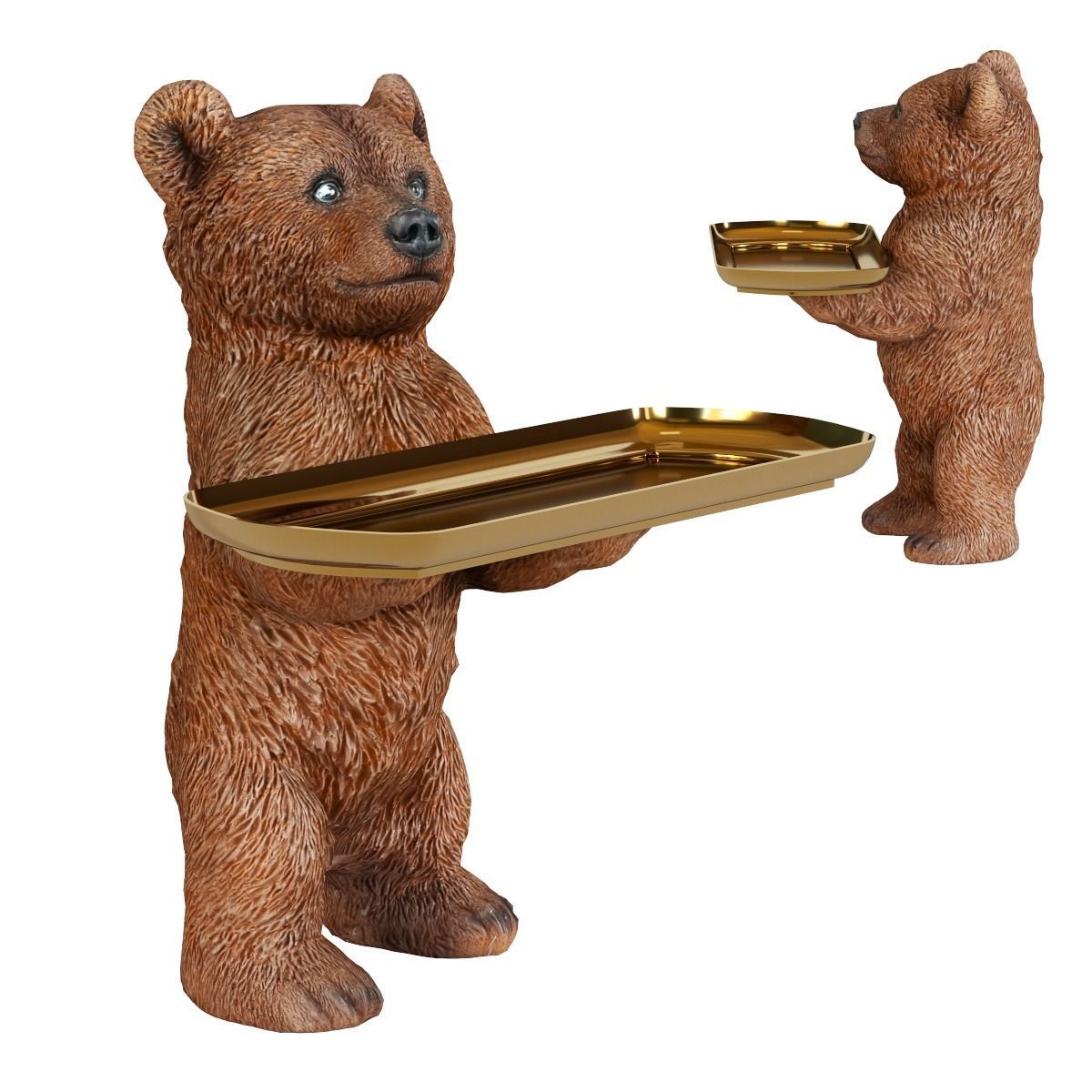 Deco Figurine Butler Standing Bear 3D model | CGTrader
