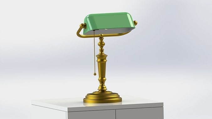 Classic Bankers Lamp Model A 3D model | CGTrader