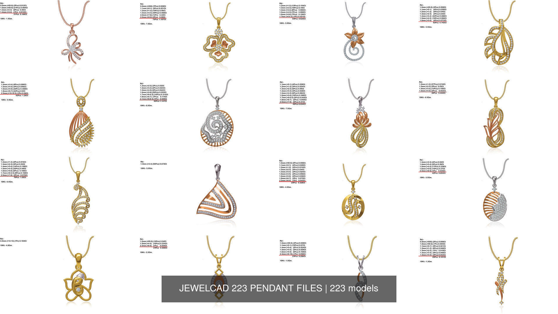 JEWELCAD 223 PENDANT FILES 3D Model Collection | CGTrader