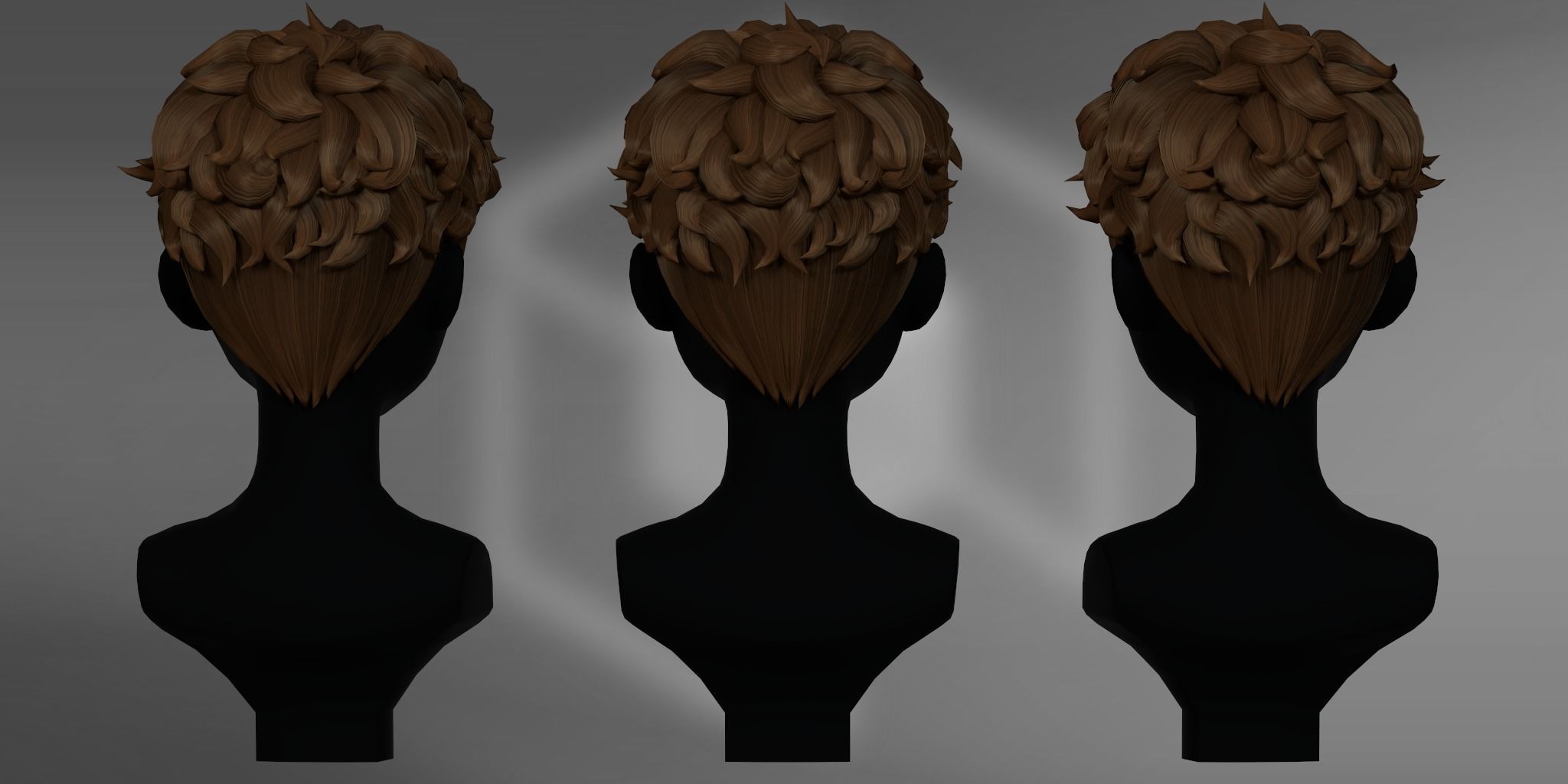 3D model Game Hair - Stylized Male Hairstyle V9 VR / AR / low-poly ...