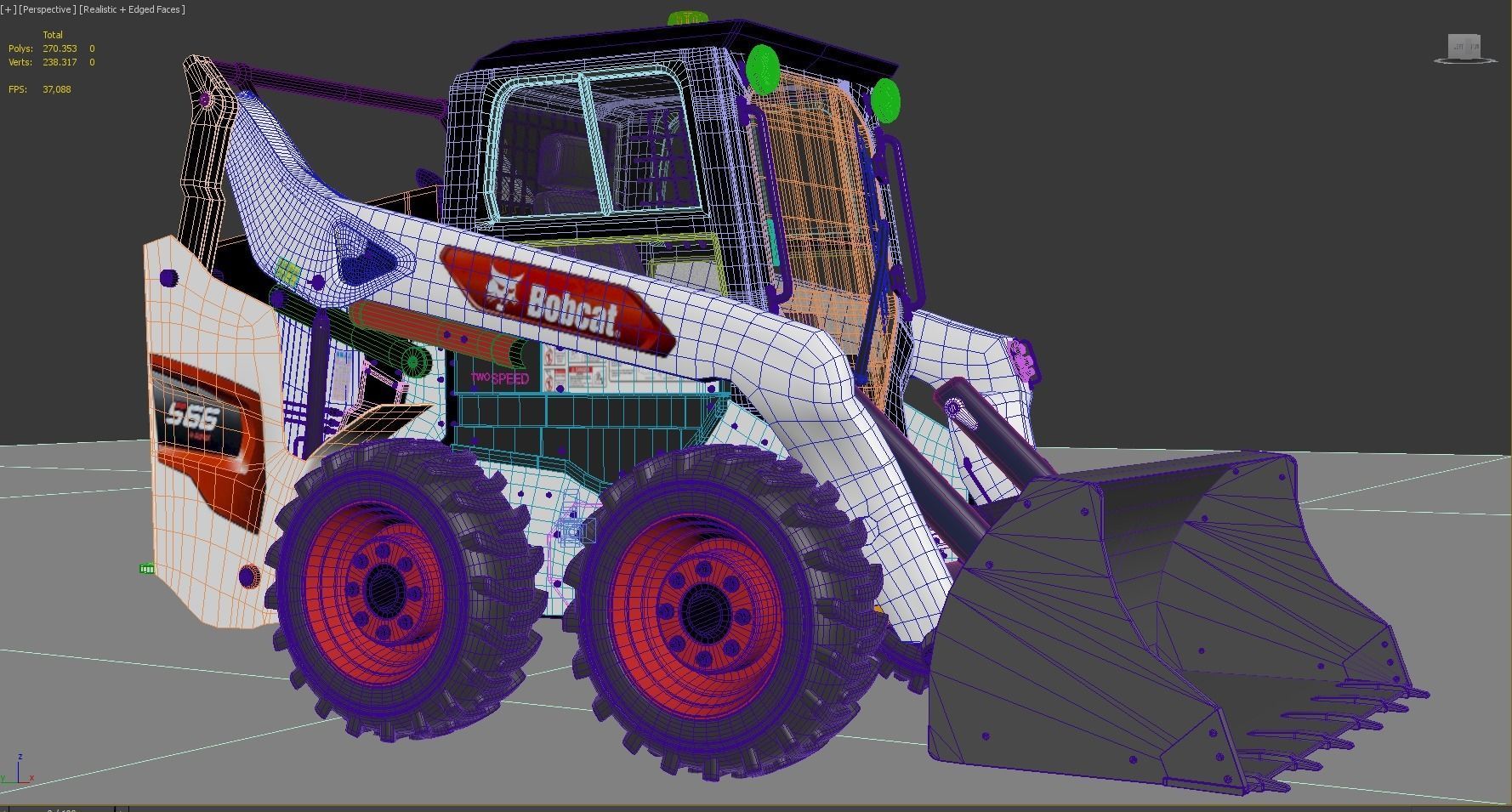 Bobcat S66 Skid Steer Loader 3D model | CGTrader