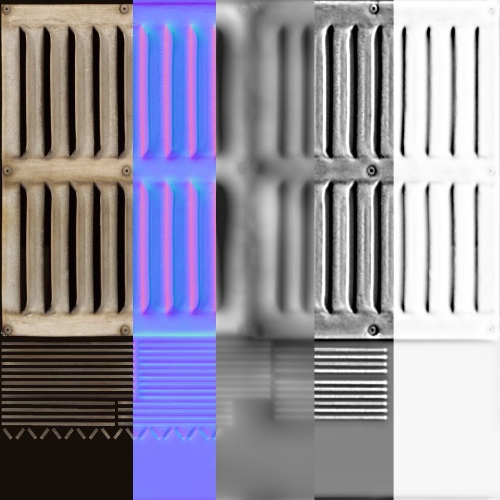 3D model Set of air vents VR / AR / low-poly | CGTrader