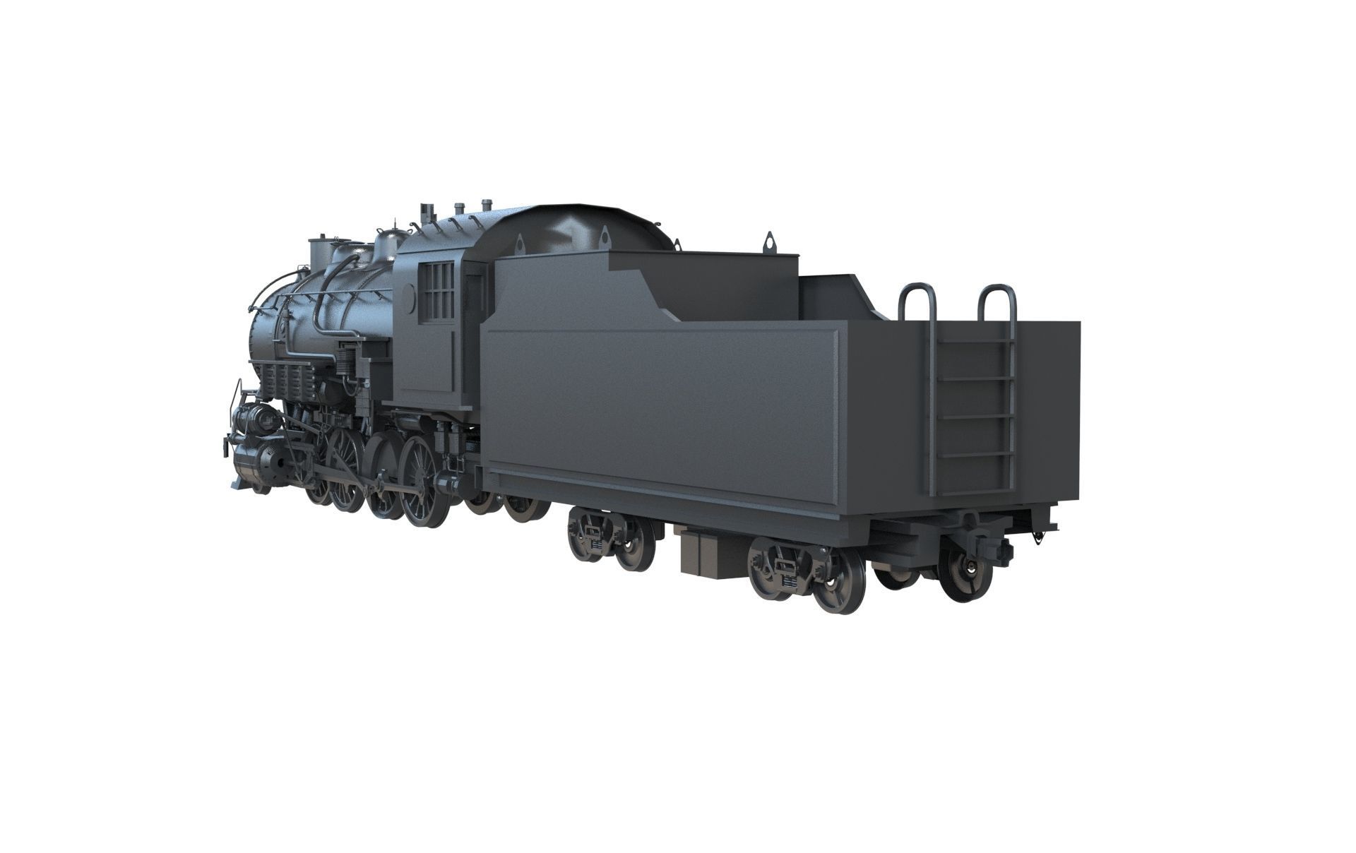 Steam locomotive 3D model old train 3D model | CGTrader