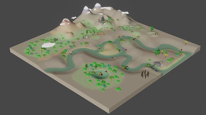 3D model lost World lost land pak VR / AR / low-poly | CGTrader