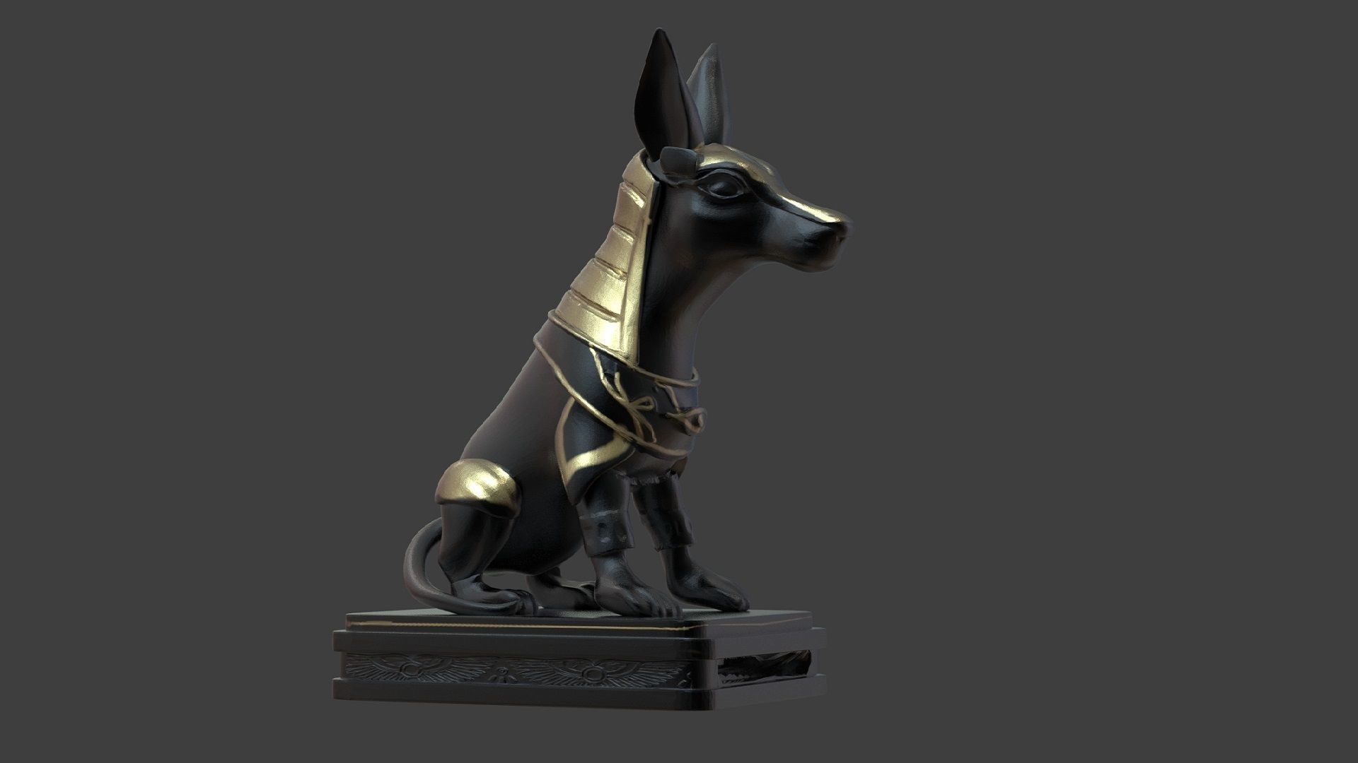 Anubis Statue 3D model 3D printable | CGTrader