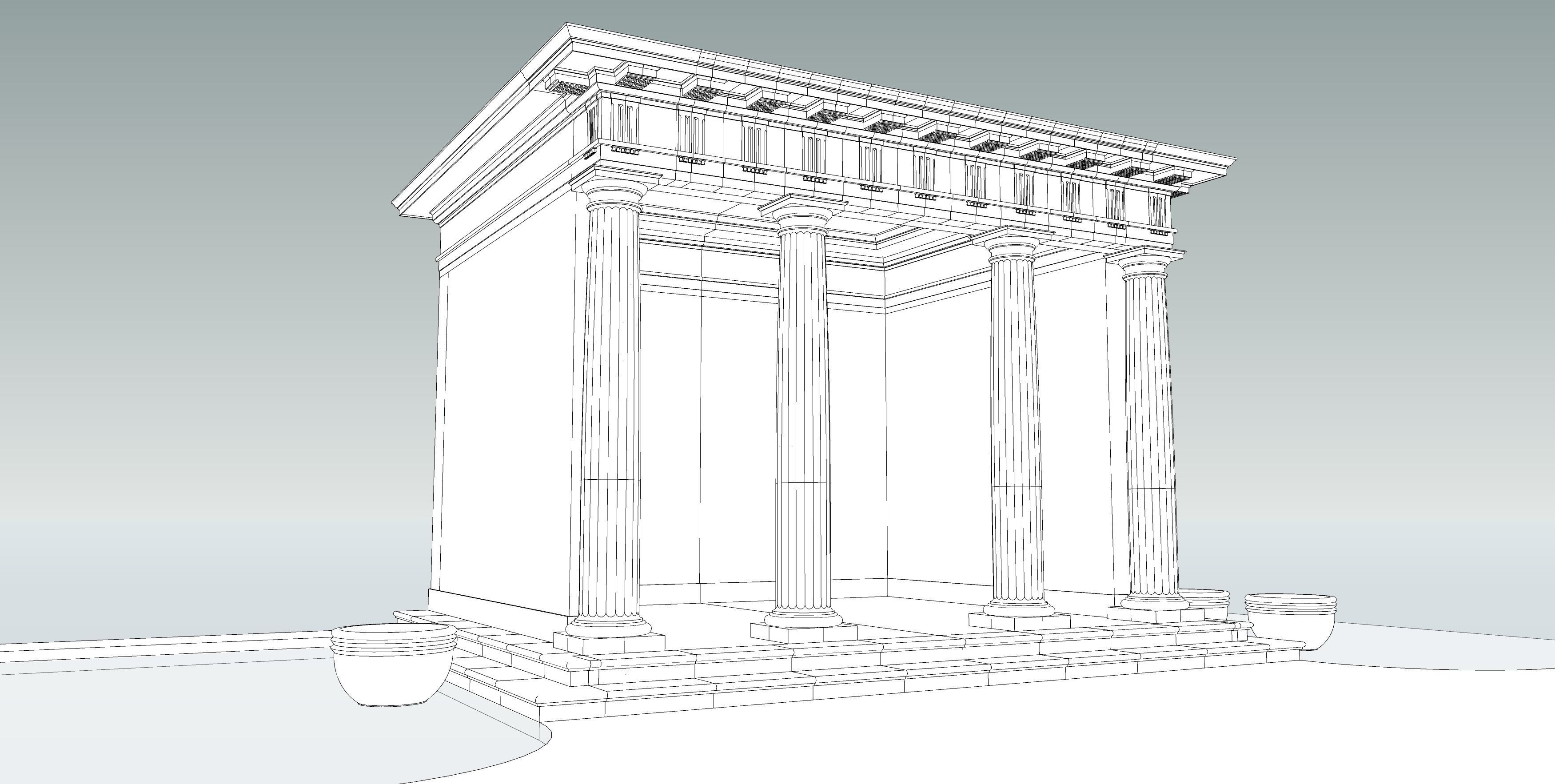 gazebo Doric column 3D model | CGTrader