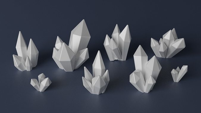 3D model White Crystal Collection VR / AR / low-poly | CGTrader