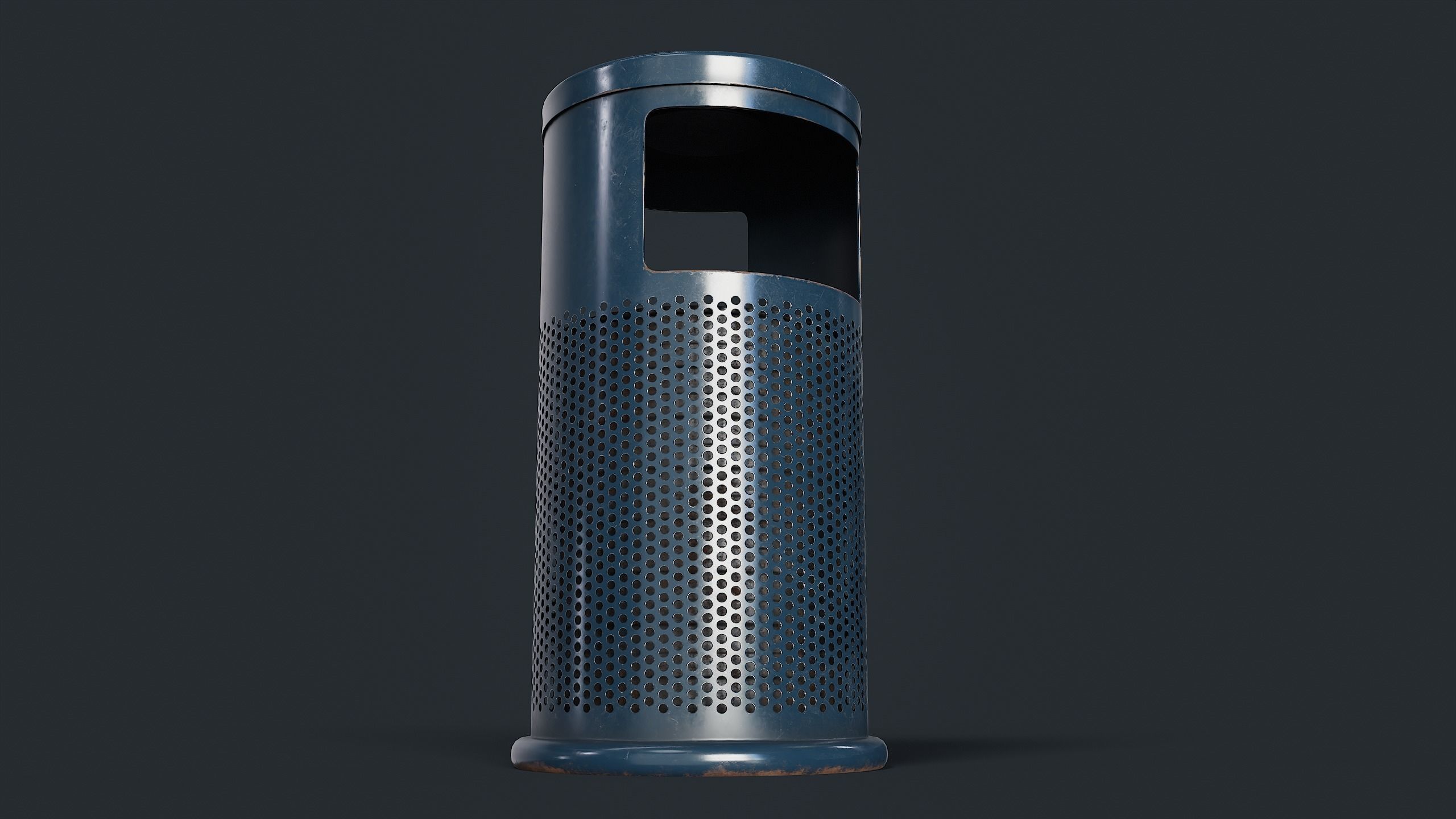 3D model Street Trash Can 2 PBR Game Ready VR / AR / low-poly | CGTrader