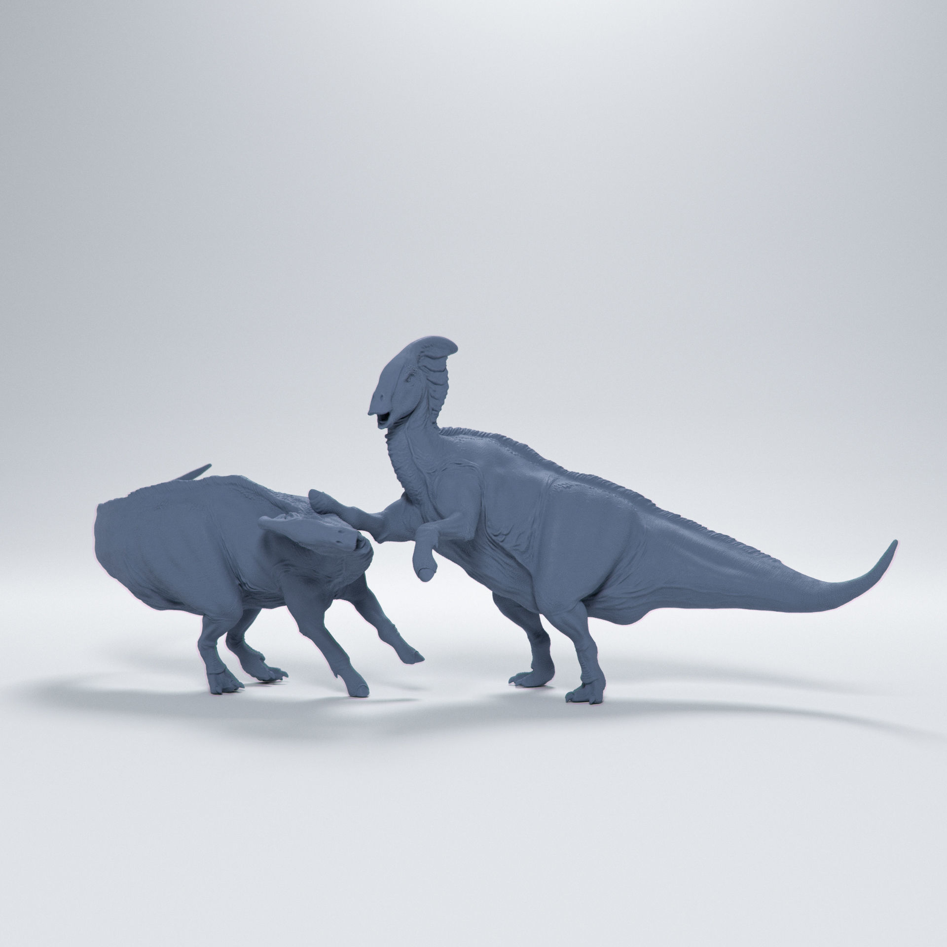 Charonosaurus fight 1-35 scale pre-supported dinosaur 3D model 3D ...