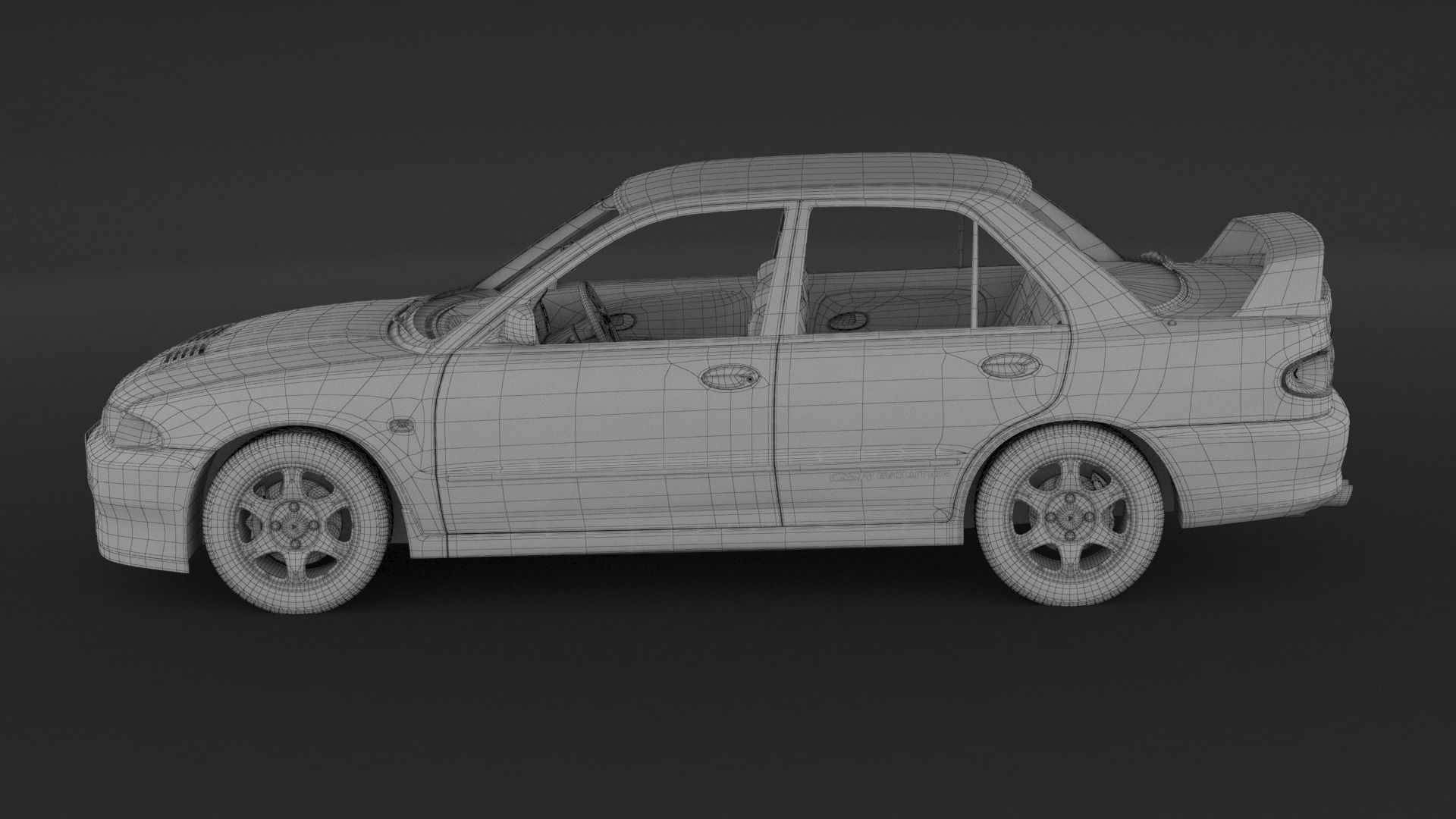 Mitsubishi Lancer Evolution GSR 3D model | CGTrader