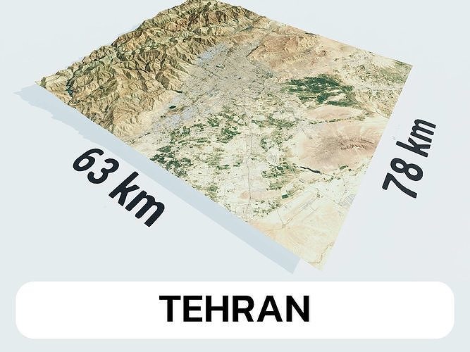 Tehran Iran City Landscape 3D Model 3D model | CGTrader