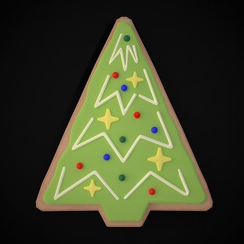 3D model Christmas Tree Cookie VR / AR / low-poly | CGTrader