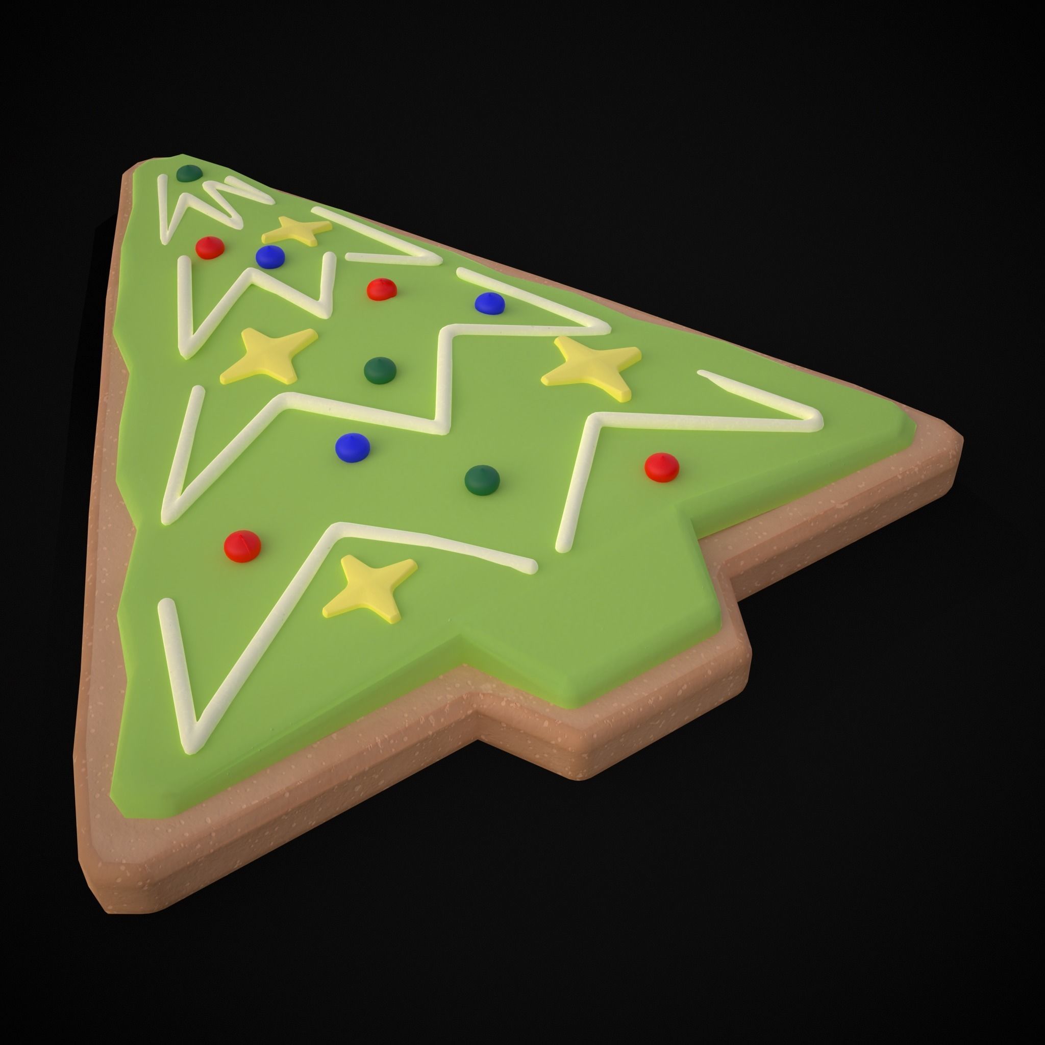 3D model Christmas Tree Cookie VR / AR / low-poly | CGTrader