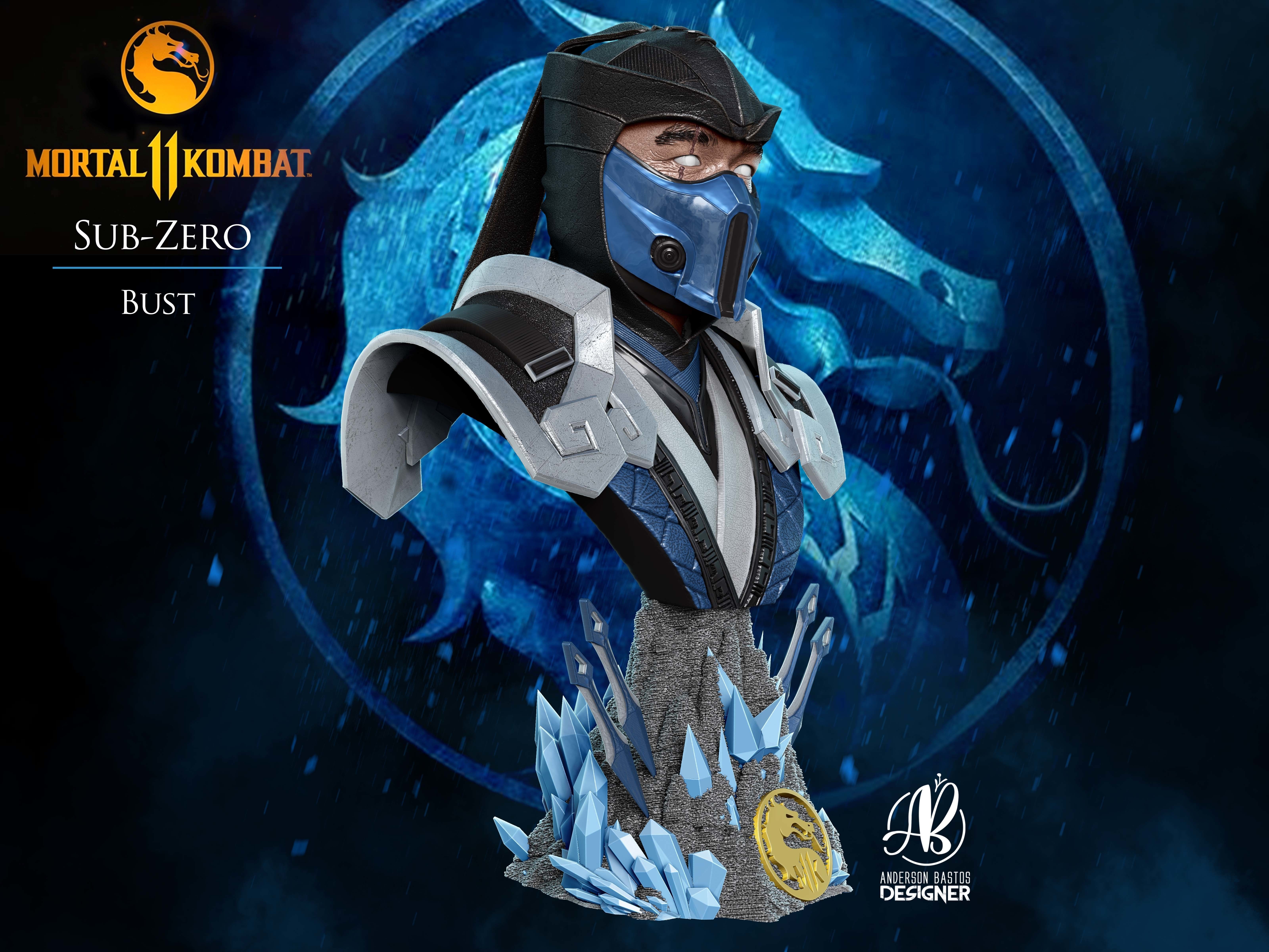 Sub-Zero Bust Mortal Kombat 11 3D model 3D printable | CGTrader