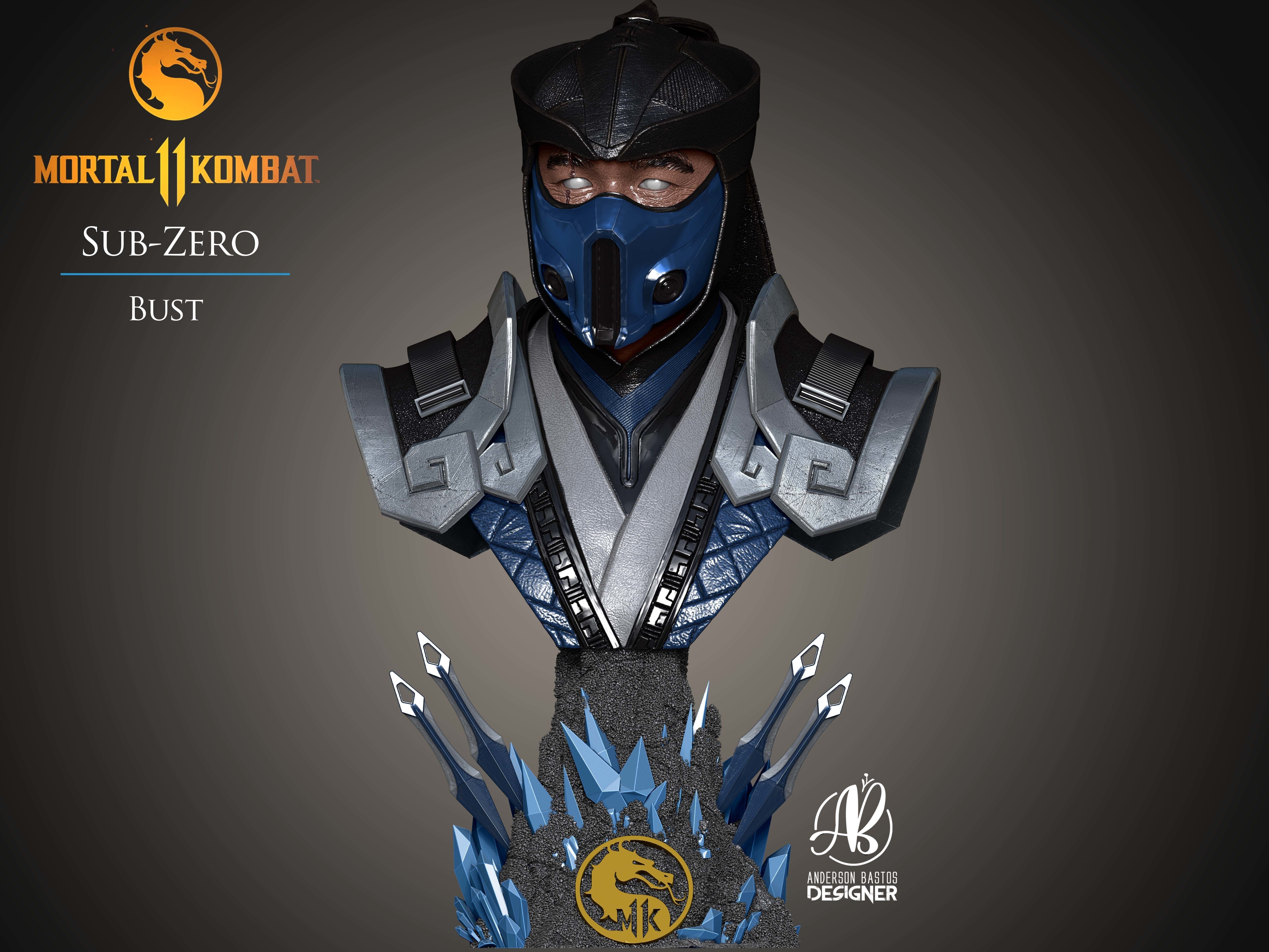 Sub-Zero Bust Mortal Kombat 11 3D model 3D printable | CGTrader
