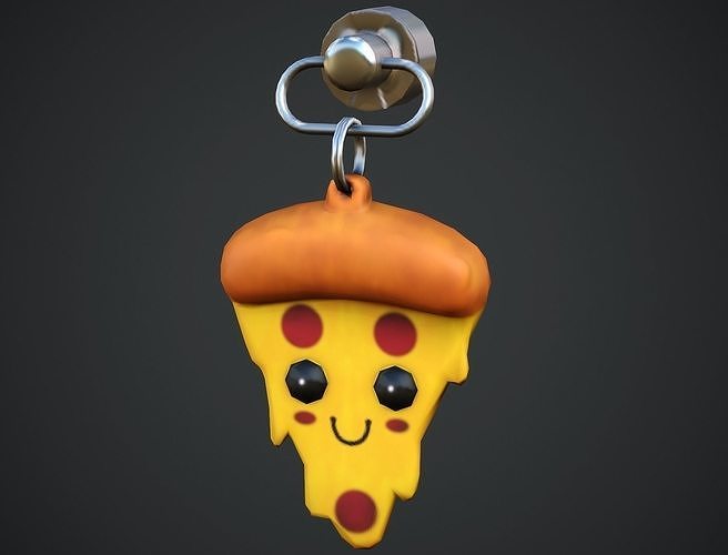3D model Pizza Weapon Charm - Low Poly Game Ready VR / AR / low-poly ...