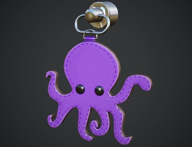 3D model Octopus Weapon Charm - Low Poly Game Ready VR / AR / low-poly ...