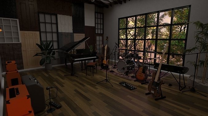 Music Studio 3D model | CGTrader