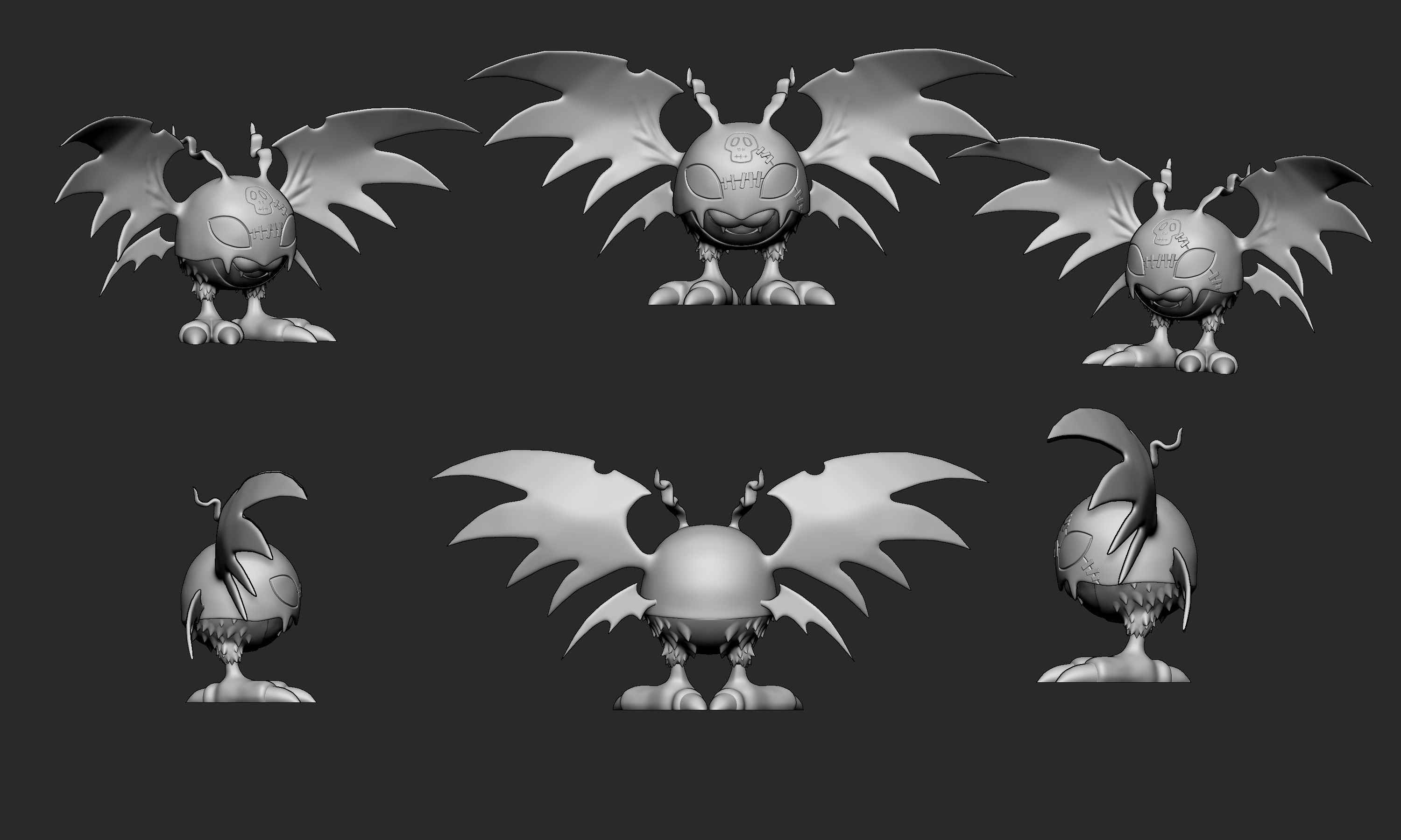 Digimon - DemiDevimon with 2 poses 3D model 3D printable | CGTrader