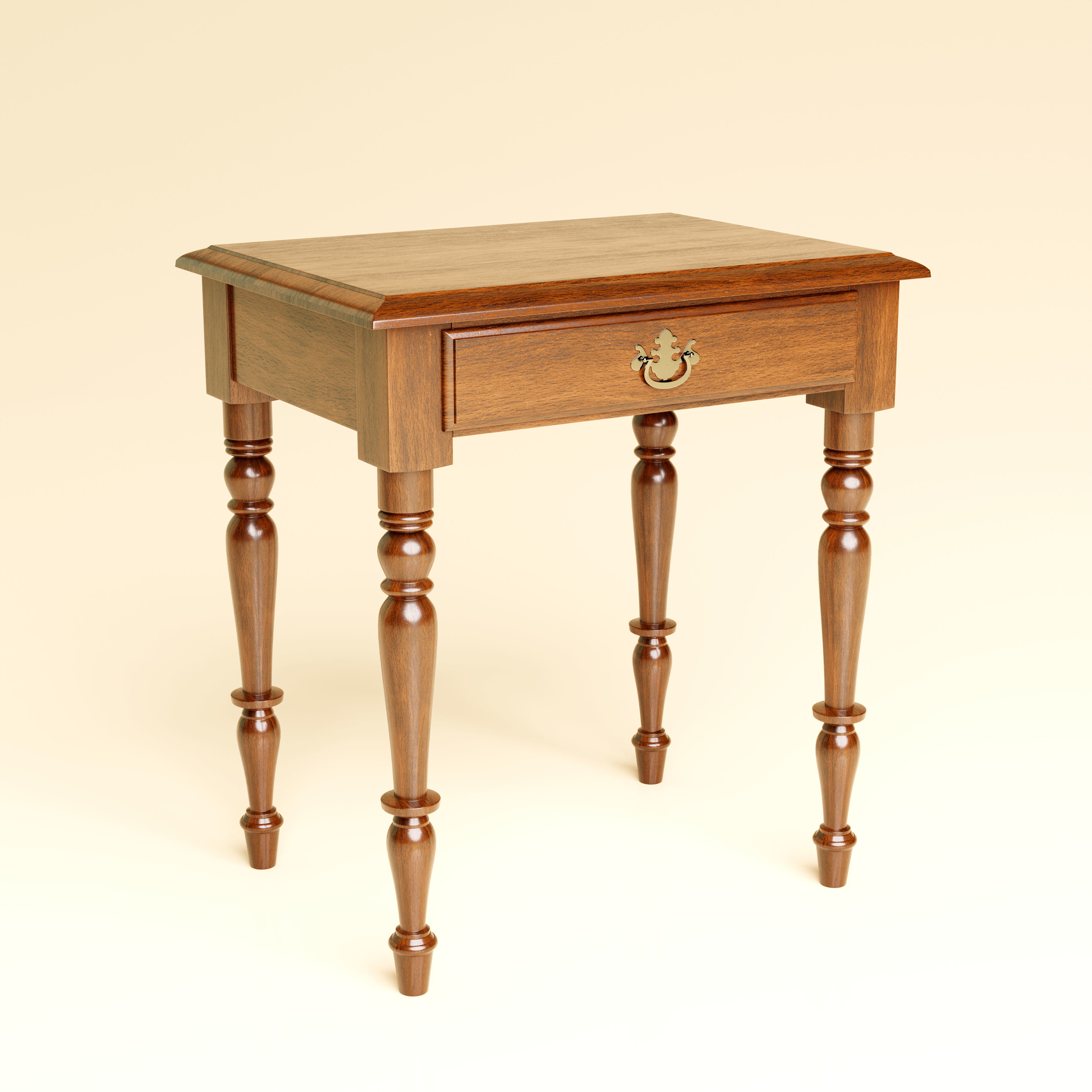 Antique Side Table 3D model | CGTrader