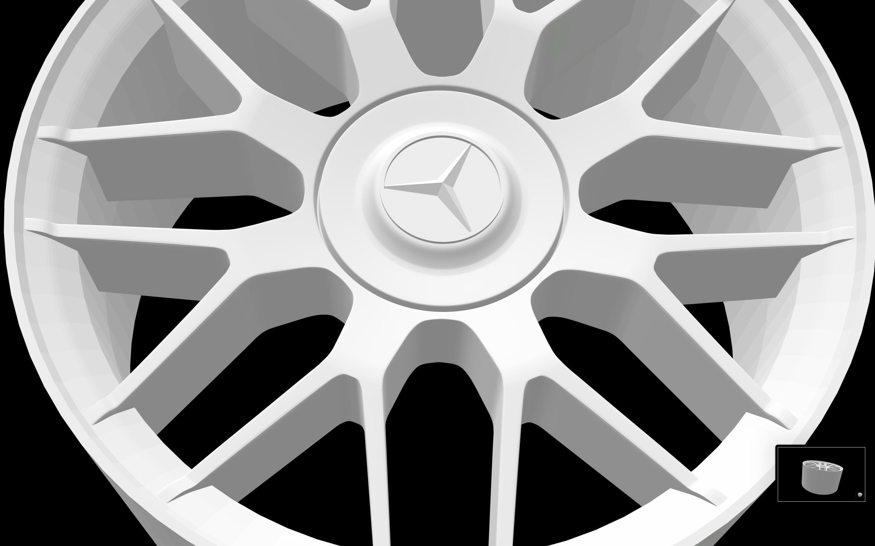 Mercedes Benz CLAQ GT1 oem scalable and printable rims 3D model 3D ...
