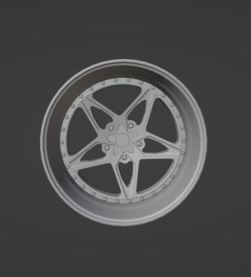 Sevenk Zion R scalable and printable rims 3D model 3D printable | CGTrader