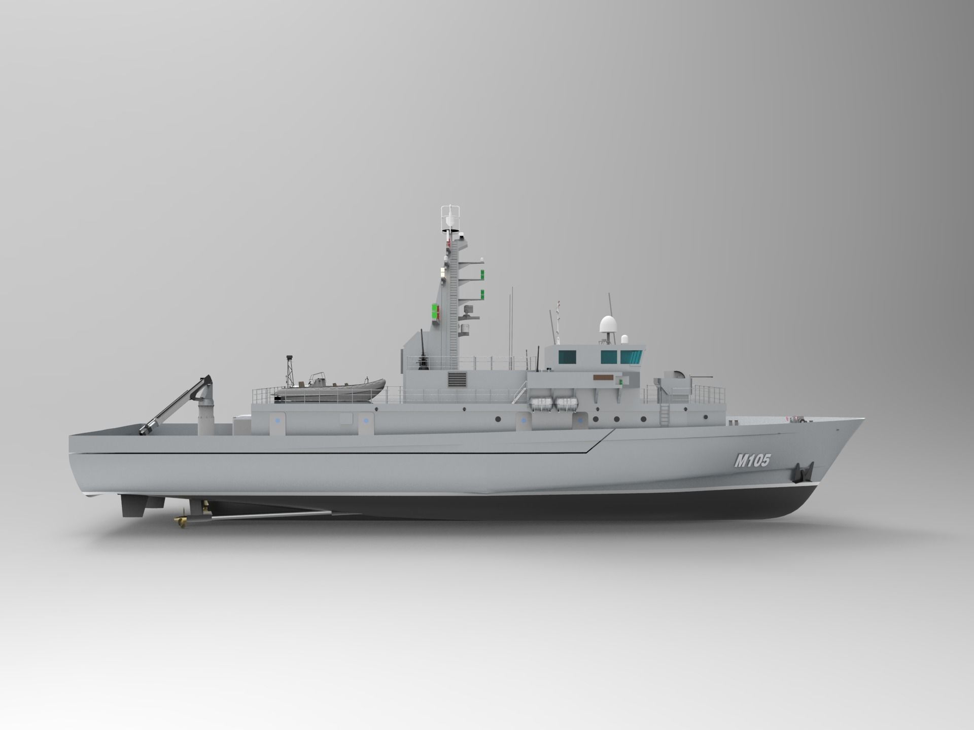 Bedok-class mine countermeasures vessel 3D model | CGTrader