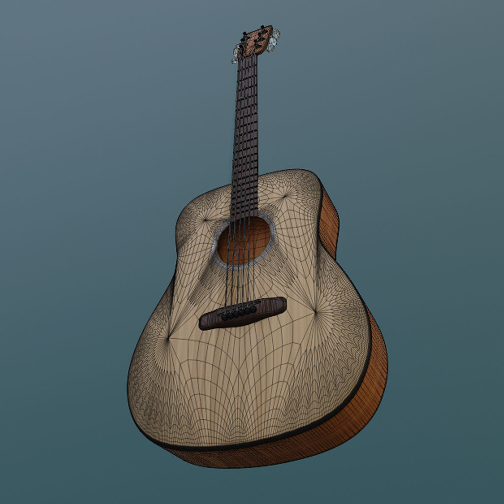Acoustic guitar 3D model | CGTrader