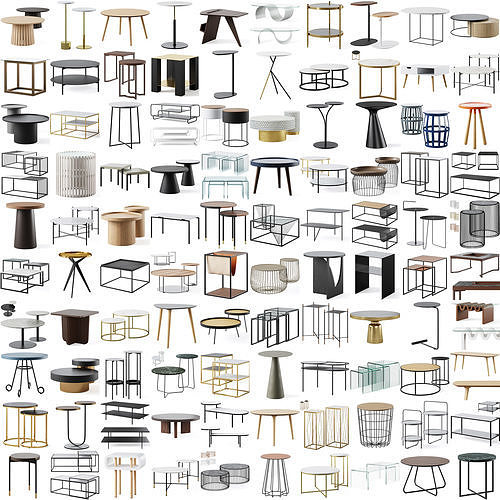 100 models collection coffee table side table | CGTrader