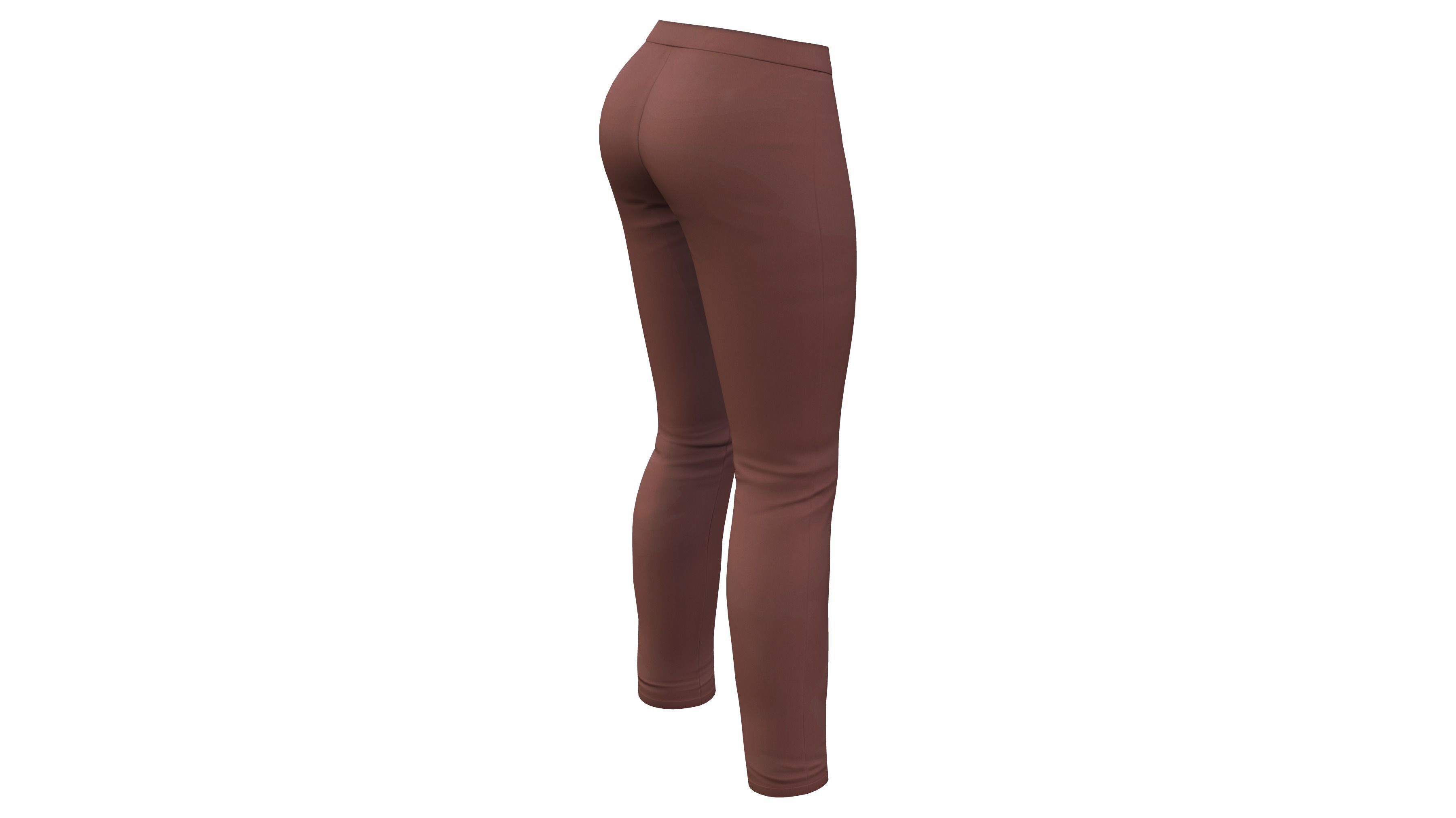 3D model Brown Tight Fit Pants VR / AR / low-poly | CGTrader