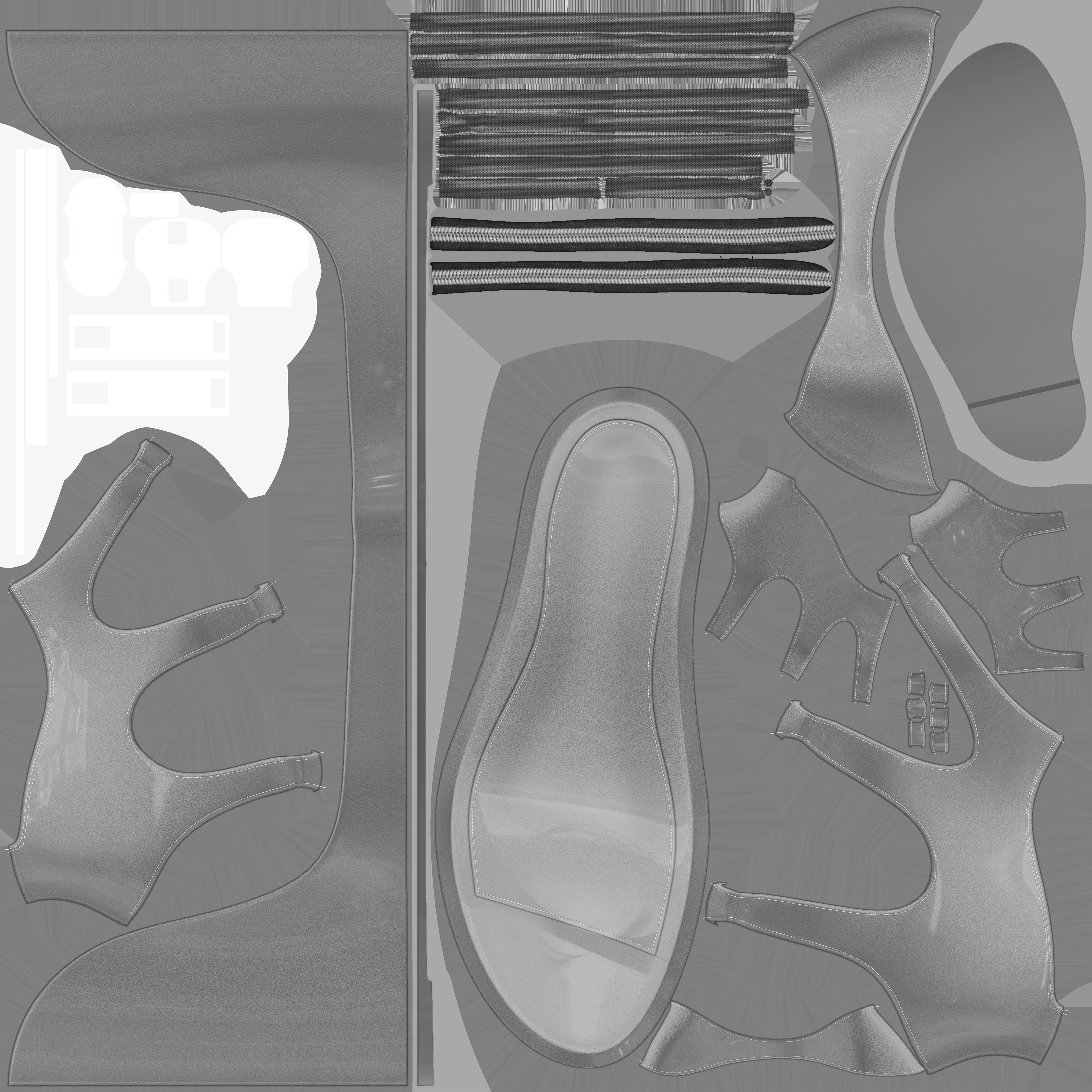 3D model Leather Sandals Wedges Shoes VR / AR / low-poly | CGTrader