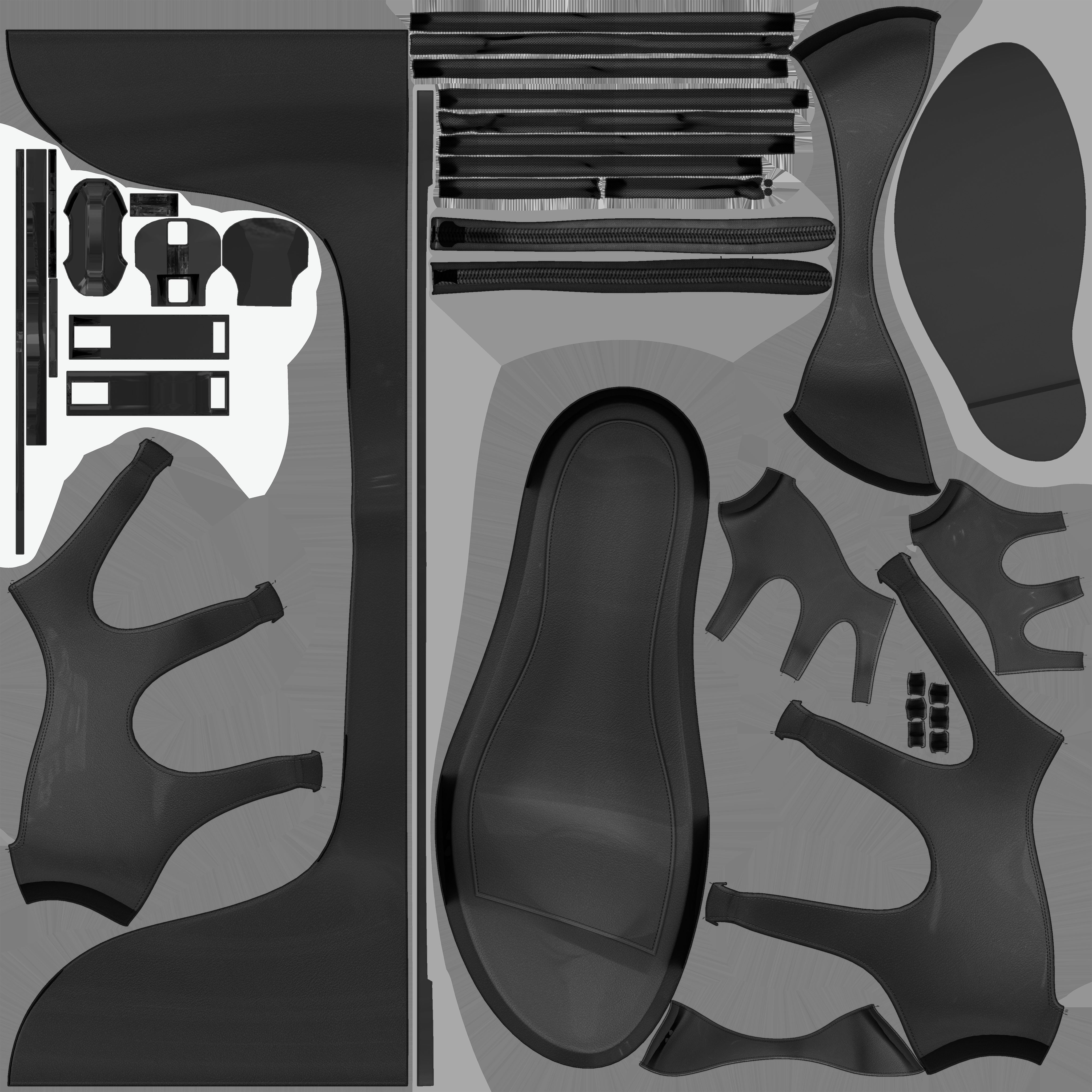 3D model Leather Sandals Wedges Shoes VR / AR / low-poly | CGTrader