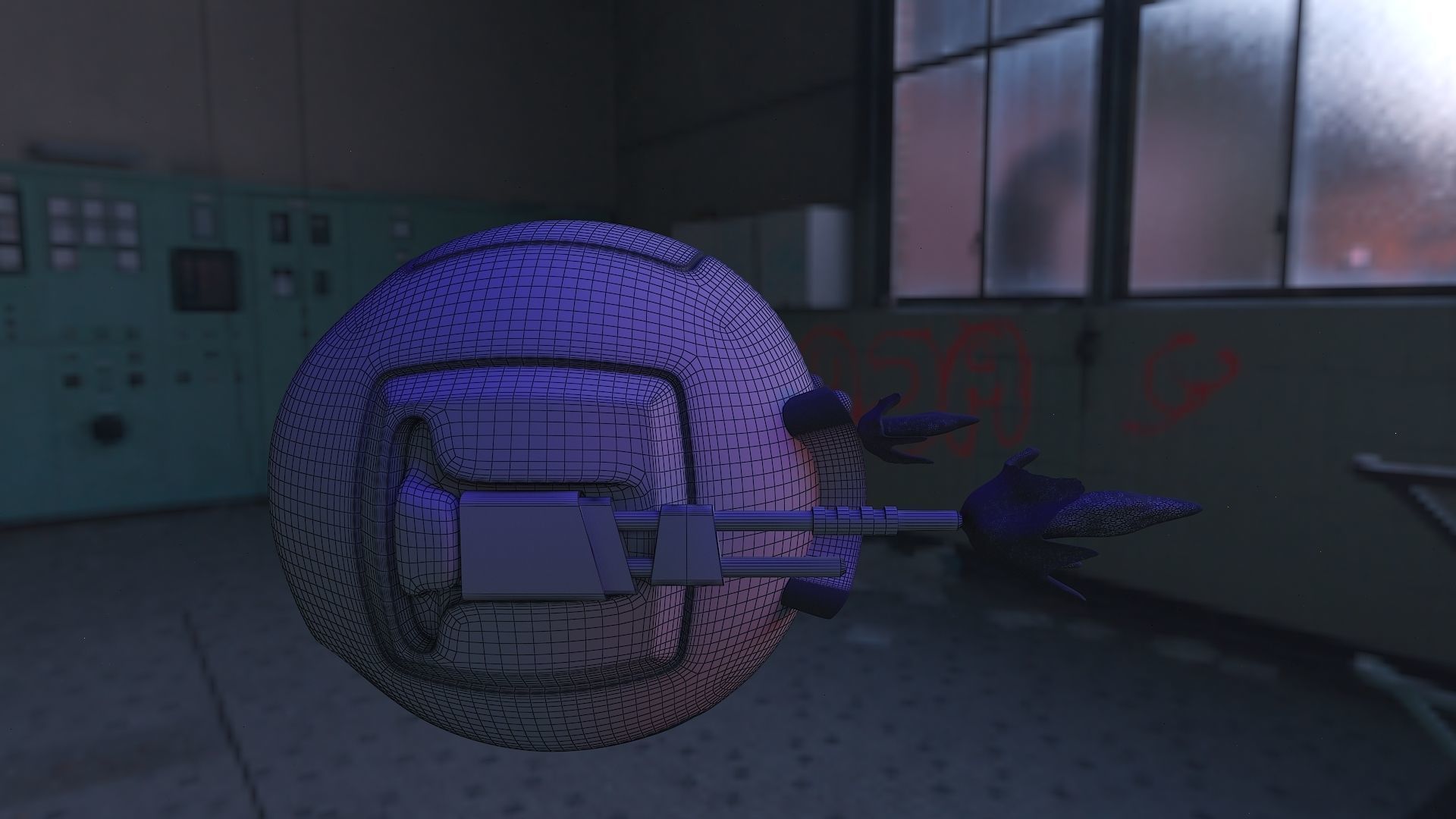 Scifi drone with gun shooting 3D model | CGTrader