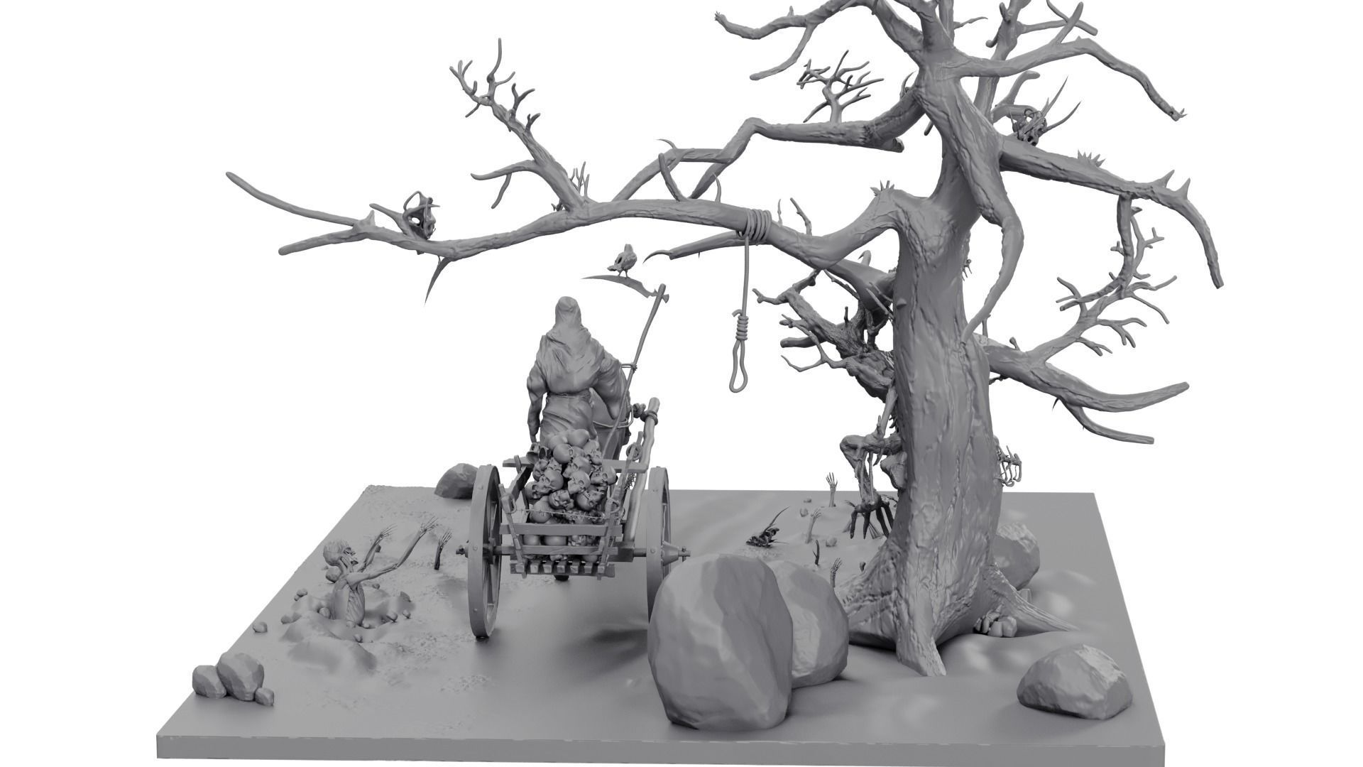 Apocalypse dead tree 3D model 3D printable | CGTrader